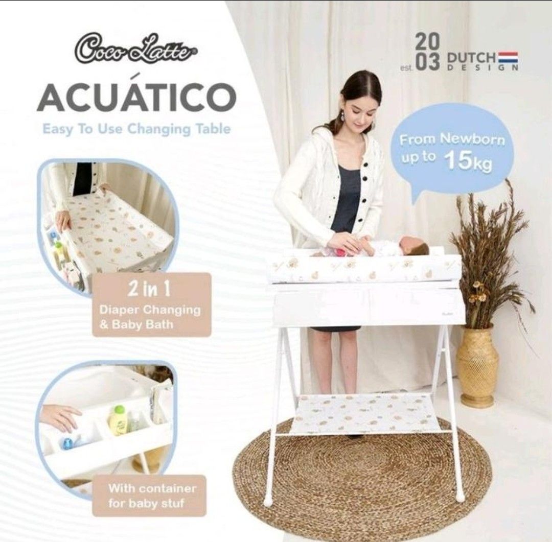 Cocolatte acuatico changing table preloved, Bayi & Anak, Lainnya di Carousell