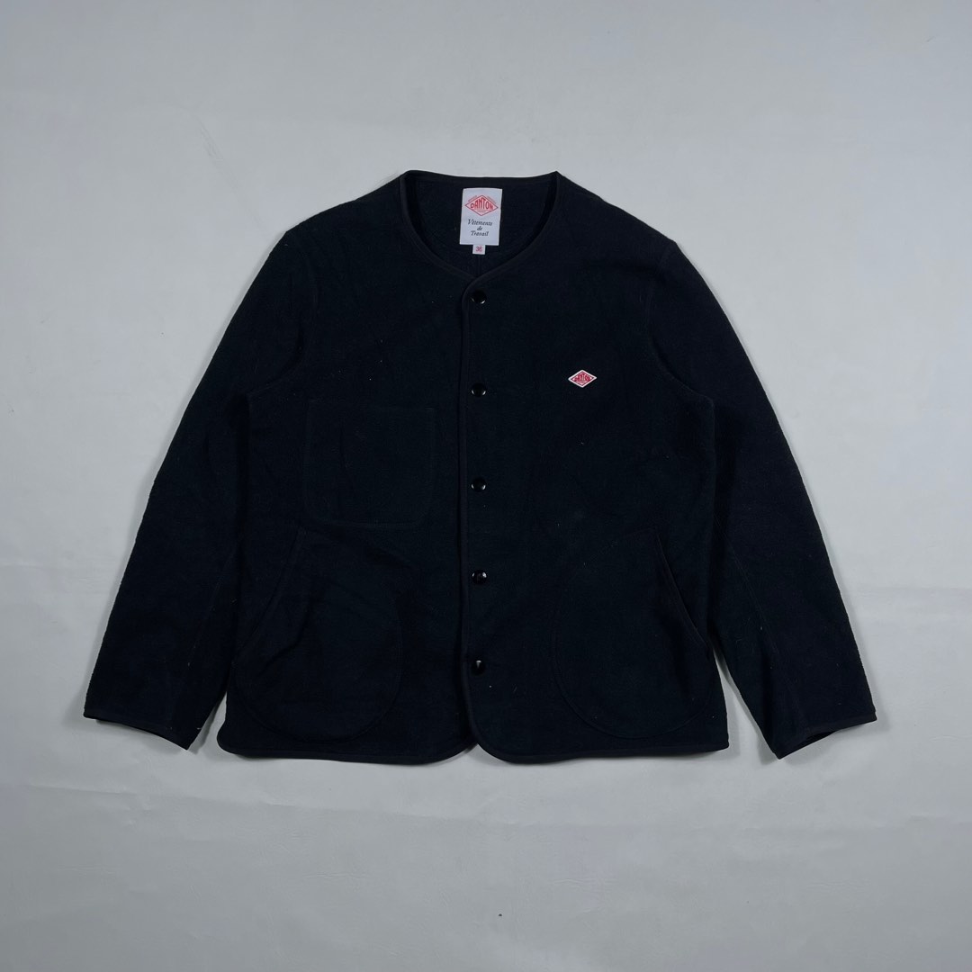 DANTON FLEECE COLLARLESS JACKET, Women's Fashion, Coats, Jackets and ...