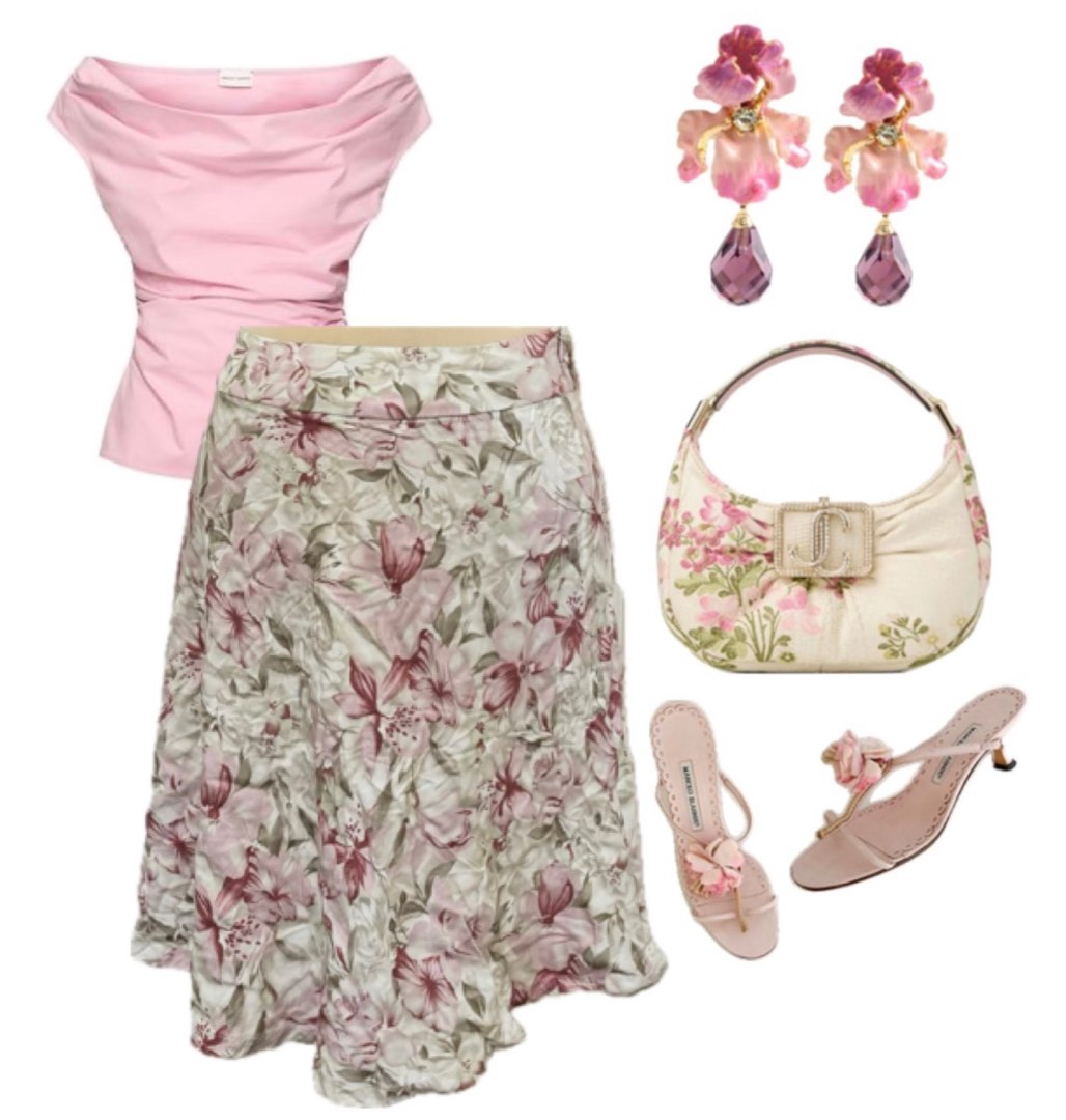 Green and Pink Coquette Floral Cottagecore Clean Girl Soft Girl Dainty ...