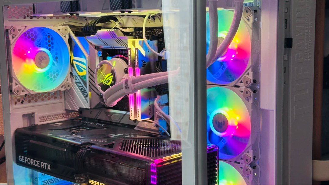 Full ROG RTX 4080 SUPER Gaming PC + 4K Monitor + Razer Wireless Set ...