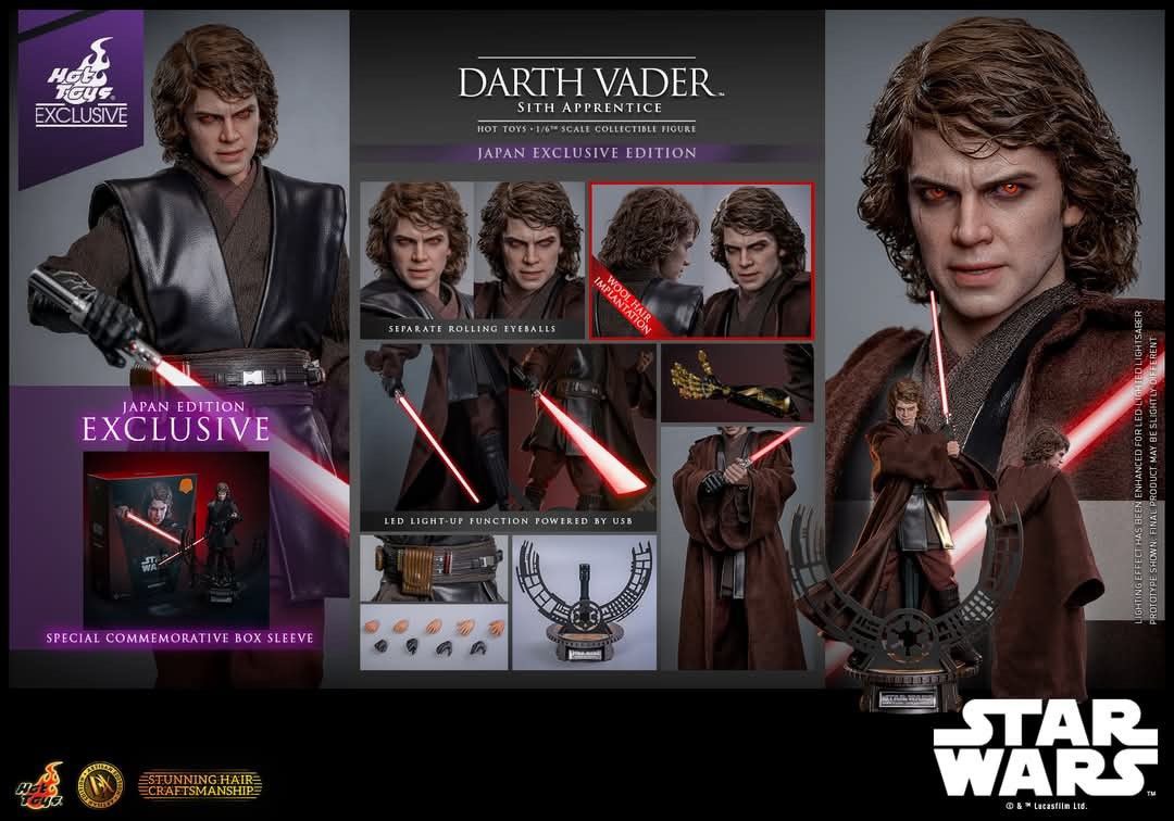 Hottoys DX47AE Star Wars Anakin Skywalker Darth Vader (Sith Apprentice ...