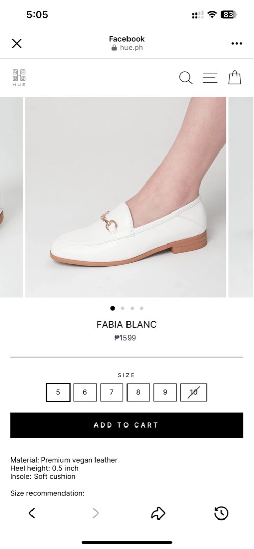 HUE MANILA FABIA BLANC (like new, with box), Women's Fashion, Footwear ...