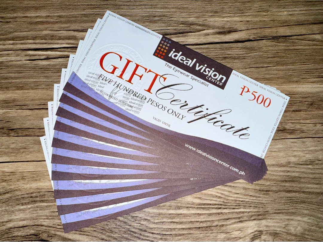 Ideal Vision GCs, Tickets & Vouchers, Vouchers on Carousell