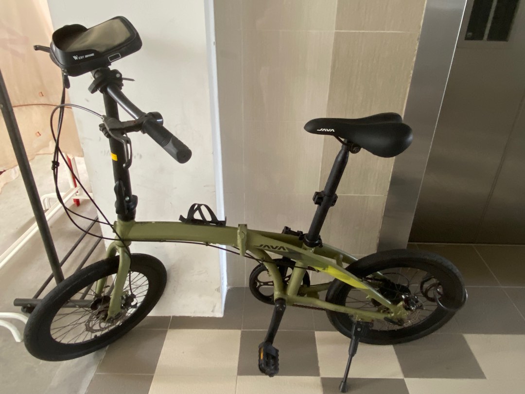 Java Folding Bike - Olive Green, Sports Equipment, Bicycles & Parts ...