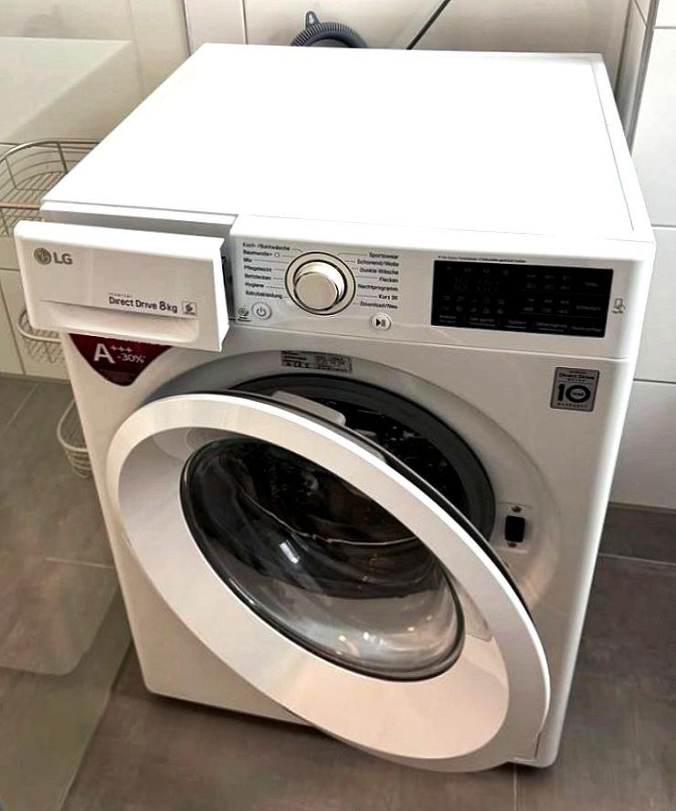 LG (8KG) FRONT LOADER WASHING MACHINE, TV & Home Appliances, Washing ...