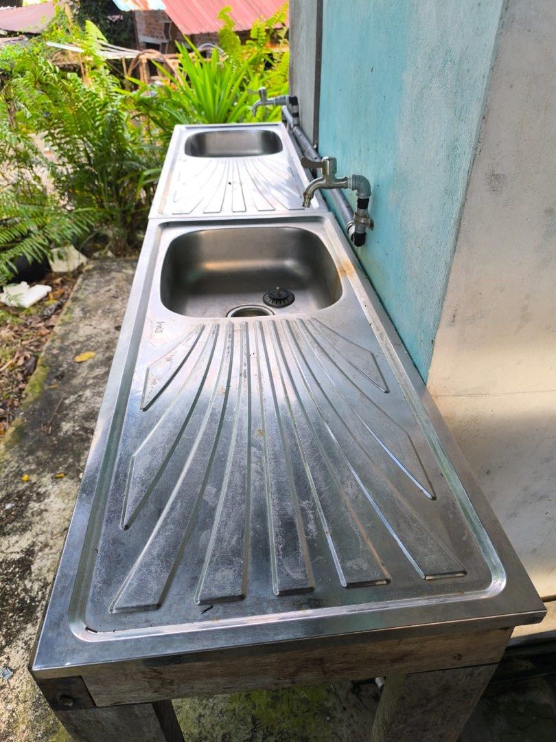Metal Double Sinki / Sinki Besi, TV & Home Appliances, Kitchen ...