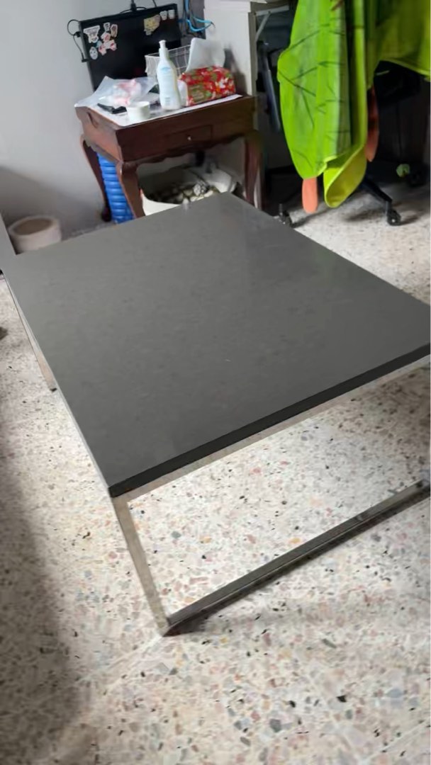 Modern Coffee Table with Caesarstone Quartz and Stainless Steel Legs ...