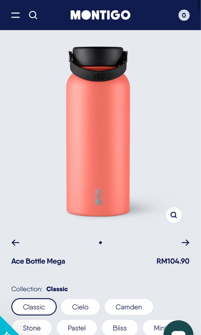 Montigo Ace Bottle Mega 950ml Sunset Coral, Furniture & Home Living, Kitchenware & Tableware ...