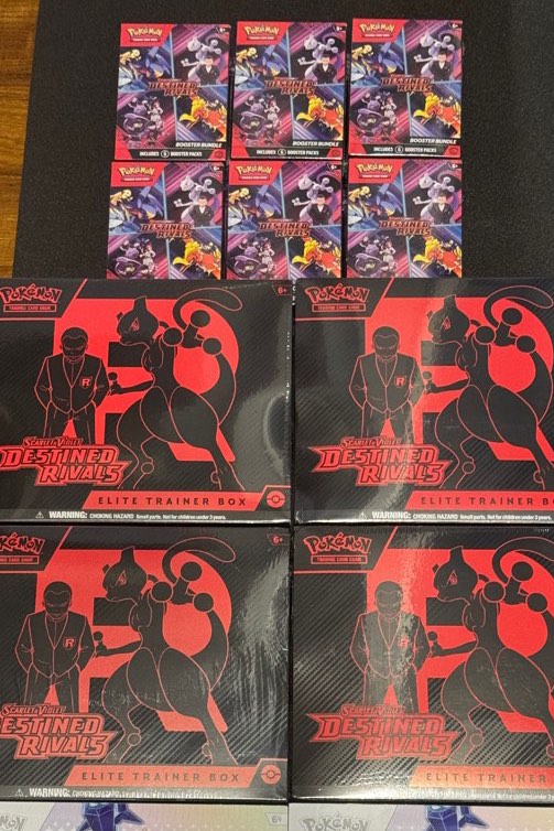 Pokemon Destined Rivals ETB (4) + BB (6), Hobbies & Toys, Toys & Games ...