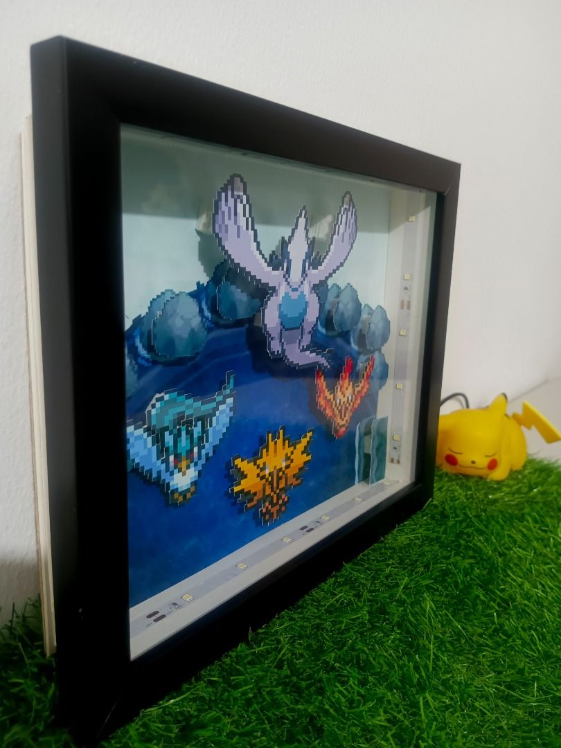 Pokemon Legendary Birds Shadow Box - Gift Idea / Room Decor ...