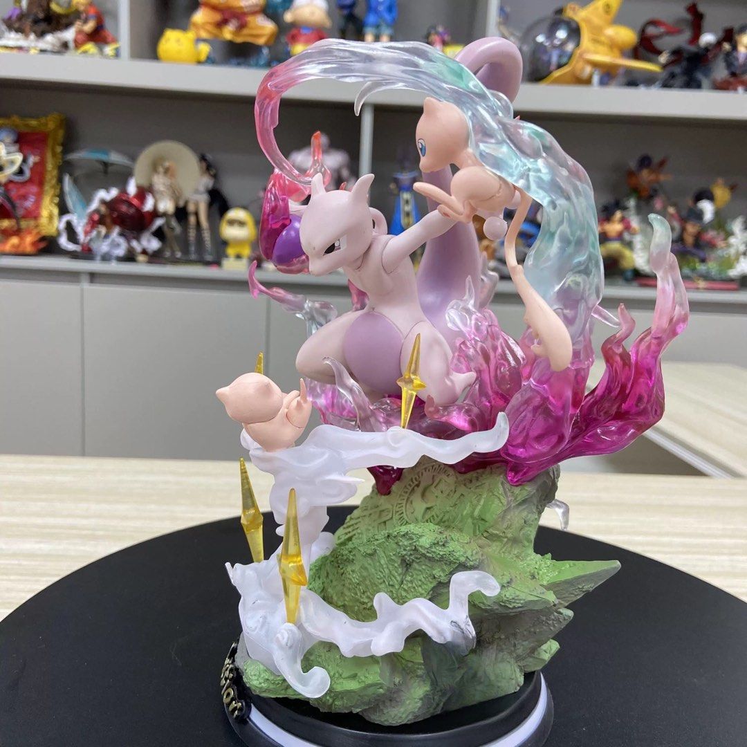 Pokemon Mewtwo and Mew Figurine | Lighting effect 24 cm H | Free ...