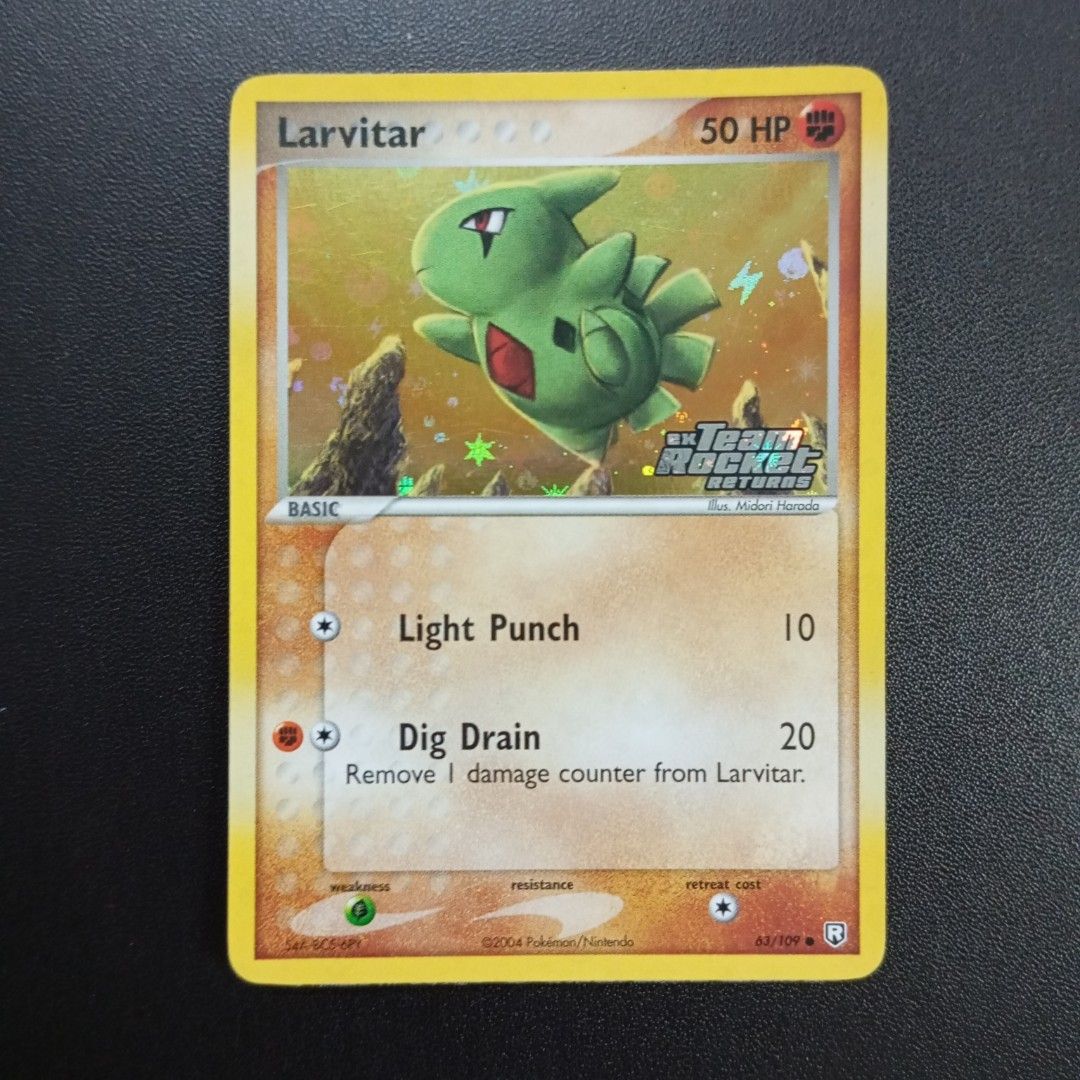 Pokemon TCG - Larvitar - 63/109 (Reverse Holo Common), Hobbies & Toys ...