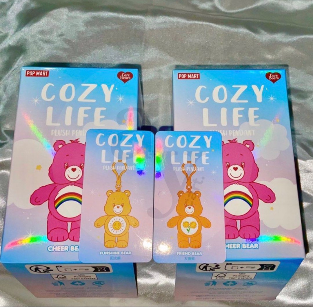 POP MART Care Bears Cozy Life Series-Quicksand Plush Pendart Blind Box ...