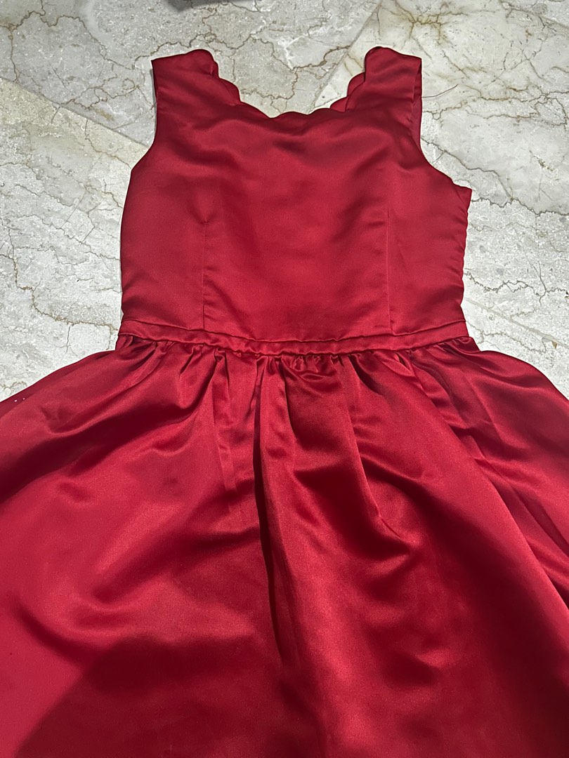 PRELOVED HNM dress pendek merah, Fesyen Wanita, Pakaian Wanita, Gaun ...