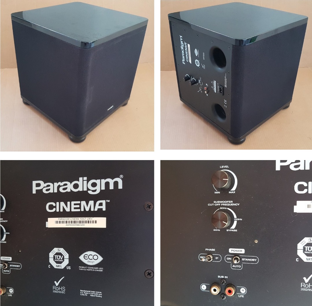 Retro PARADIGM Active Subwoofer, Paradigm Cinema 100CT Model, Paradigm ...
