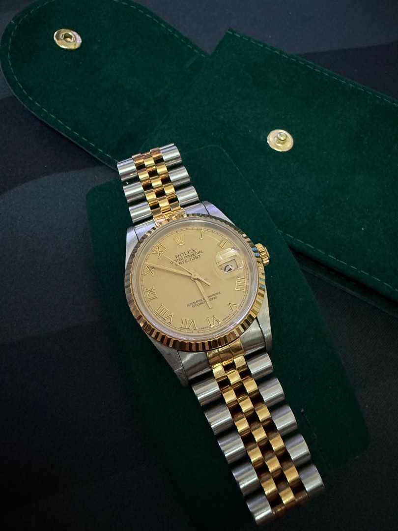 Rolex Oyster Perpetual Date Just 455b 36mm, Luxury, Watches on Carousell