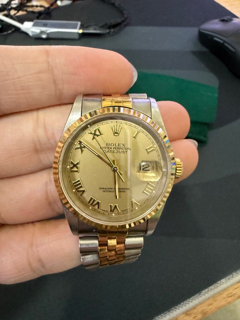 Rolex Oyster Perpetual Date Just 455b 36mm, Luxury, Watches on Carousell