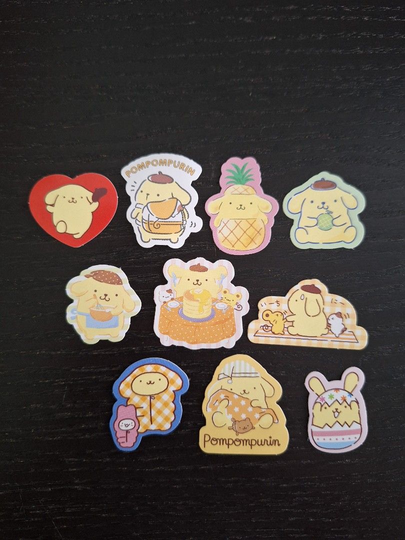 Sanrio Pompompurin Stickers, Hobbies & Toys, Art & Prints on Carousell