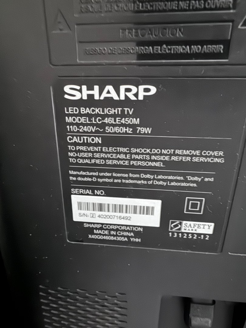 Sharp TV 46 inch, TV & Home Appliances, TV & Entertainment, TV on Carousell