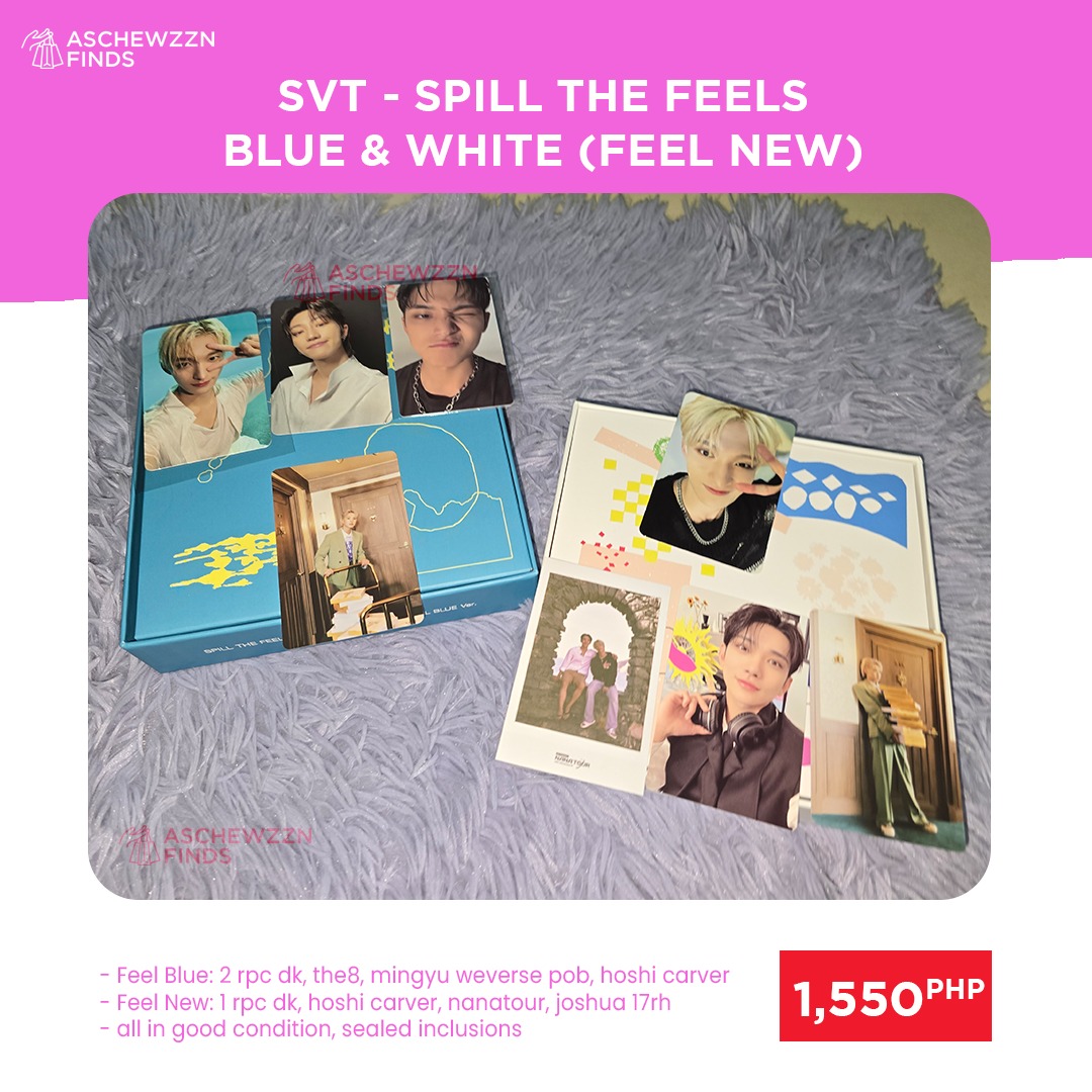 SVT Spill the Feels Blue White (Feel New) DK The8 pc, Hobbies & Toys ...
