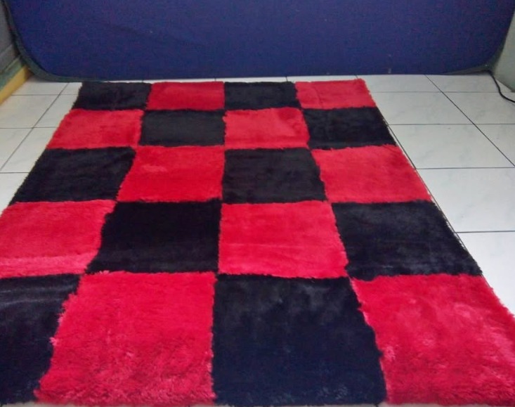 Tikar Kasur Karpet Lantai Bulu Rasfur Isi Bahan Busa Polifoam Motif ...