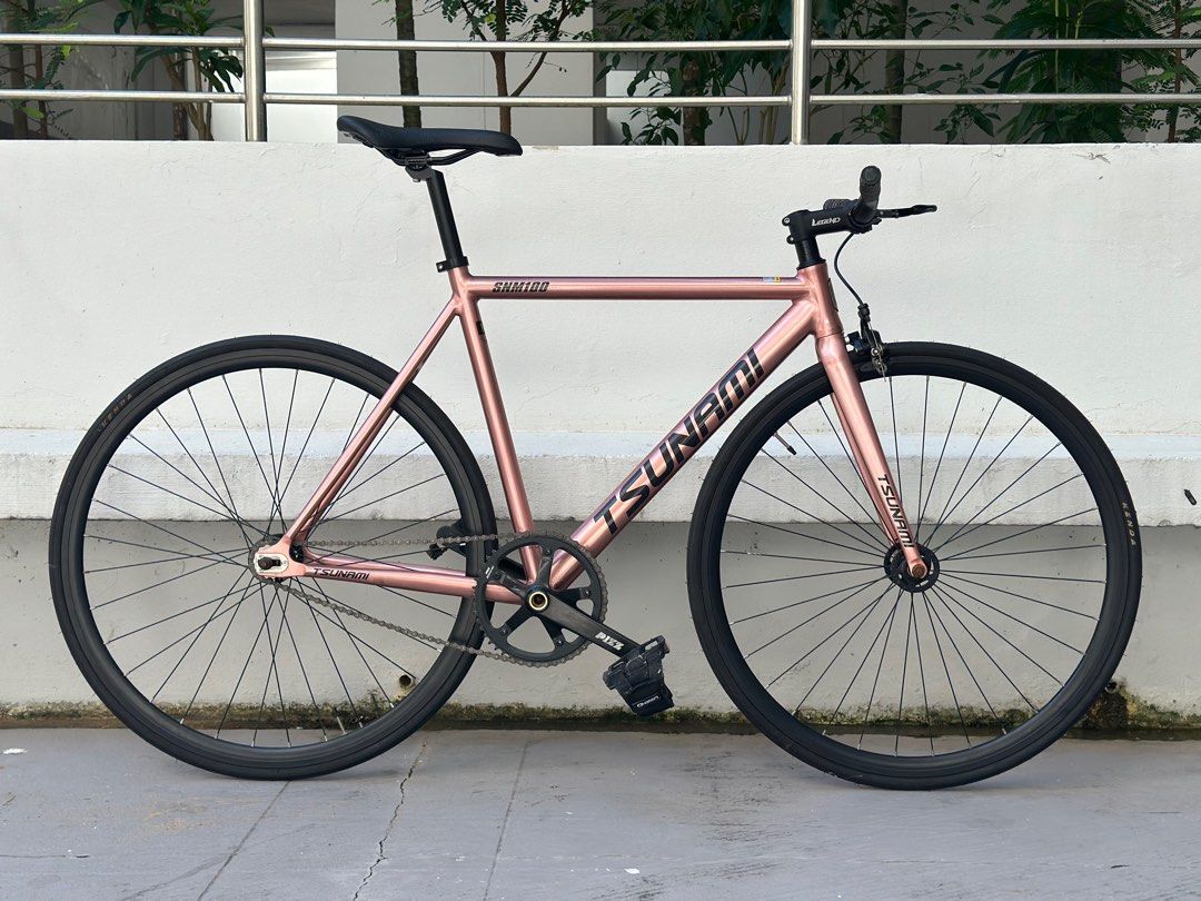 Tsunami snm100 rose gold full bike fb fixie fixed gear bike single ...