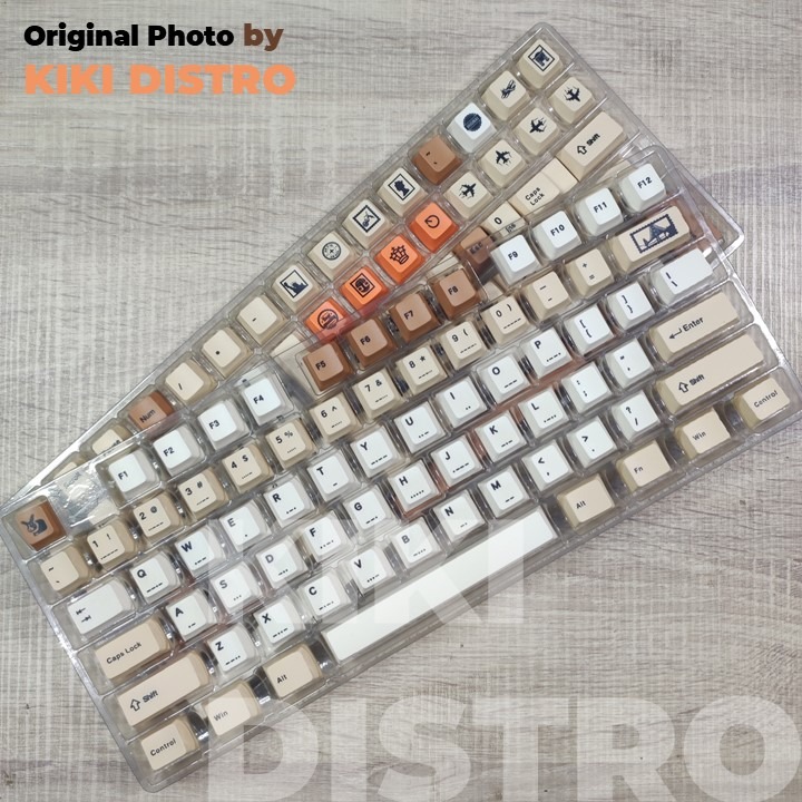Yongqiu PBT Cherry Profile Morse Code Stamp Retro Keycap Dye Sub Set ...