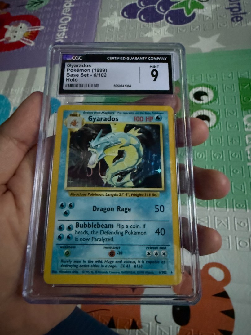 1999 Pokemon Base Set Holo Gyarados #6 CGC 9 MINT, Hobbies & Toys, Toys ...