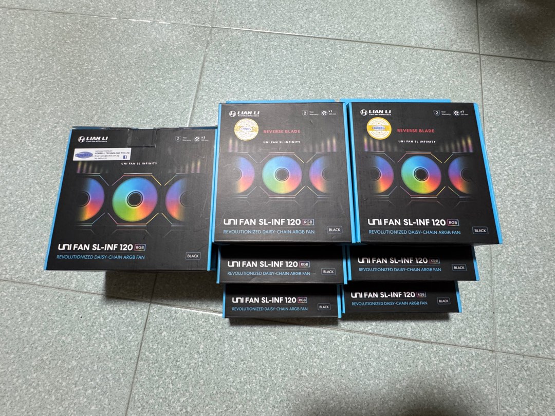 9x Lian li Sl120 infinity Black Fans on Carousell