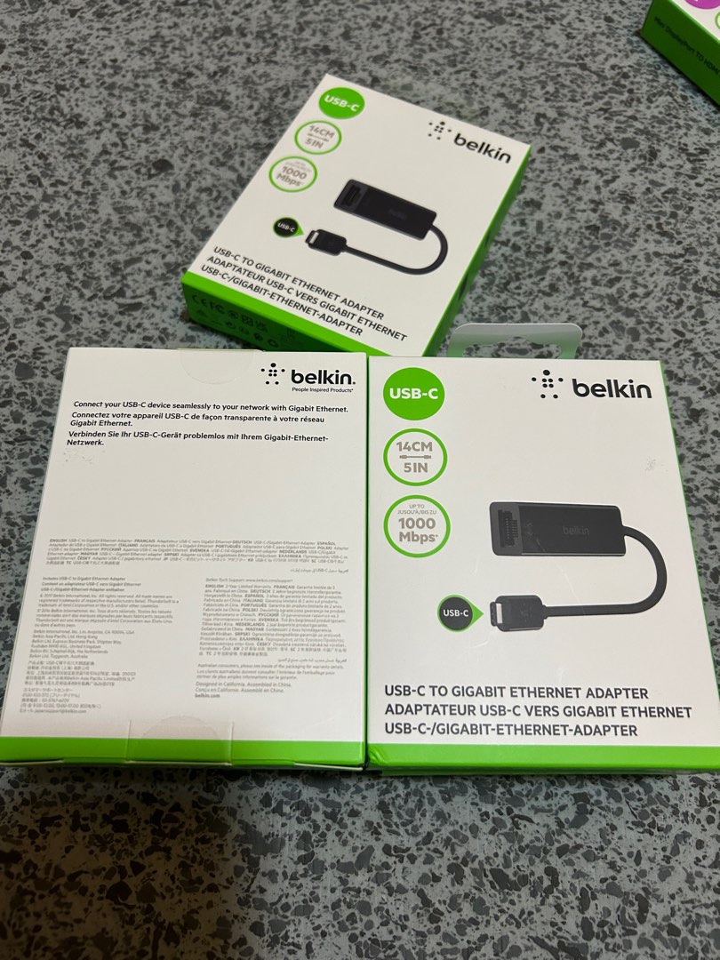 (全新正牌) Belkin USB-C TO GIGABIT ETHERNET ADAPTER ADAPTATEUR USB-C VERS ...