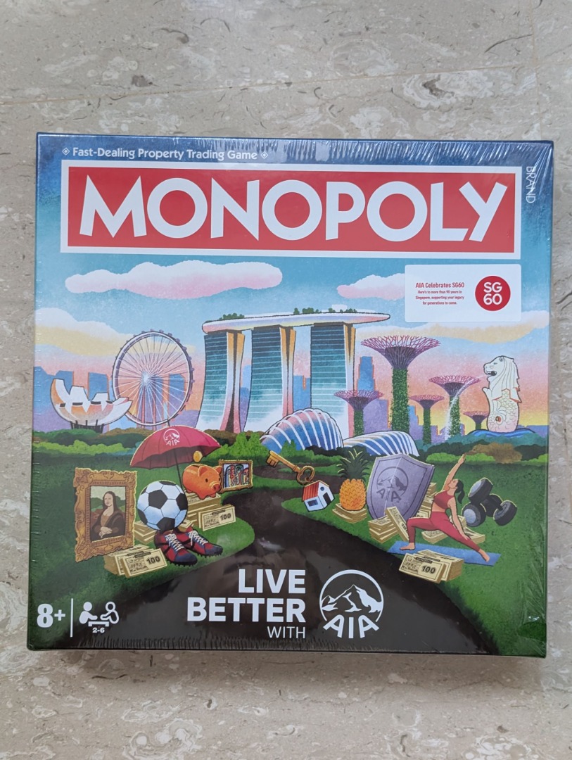 AIA Monopoly (Singapore SG60 Limited Edition Set), Hobbies & Toys, Toys ...