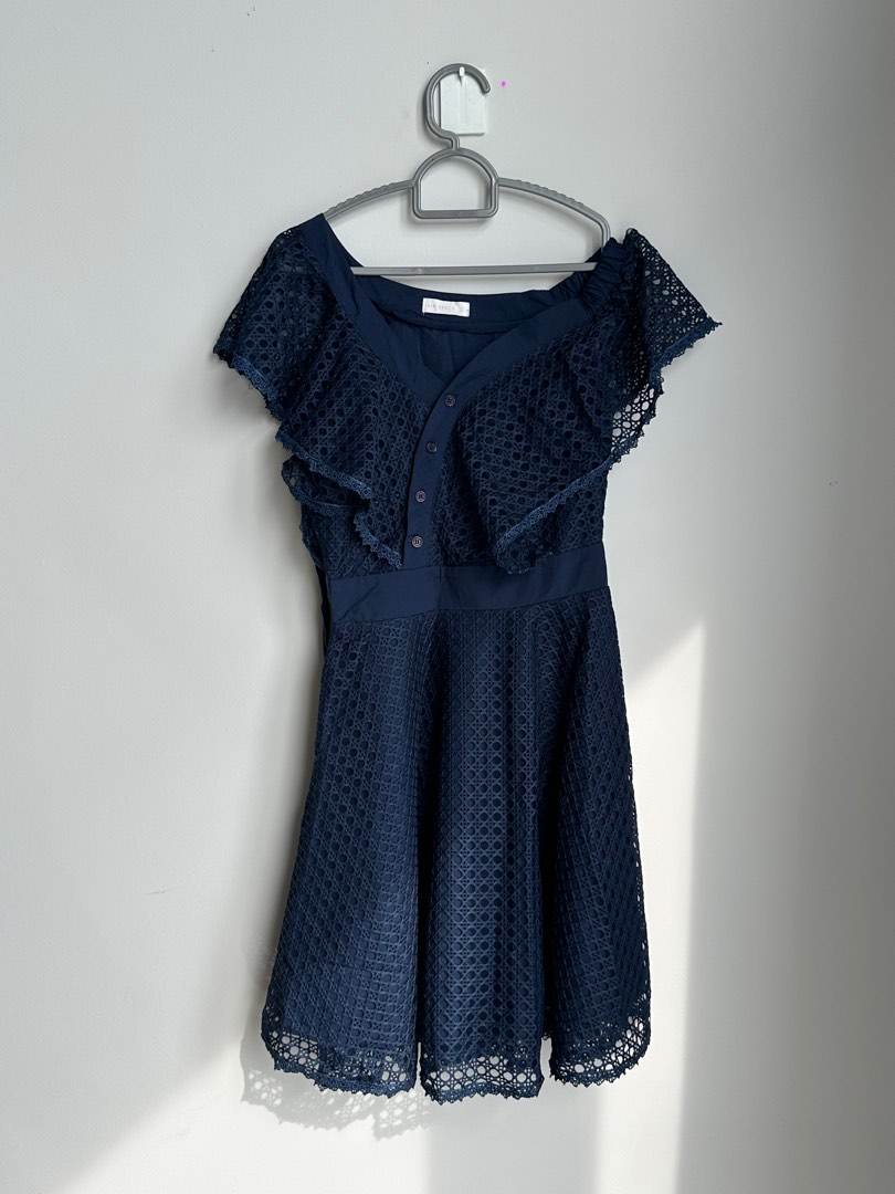 Airspace navy blue dress / evening dress / dinner dress, Women's ...