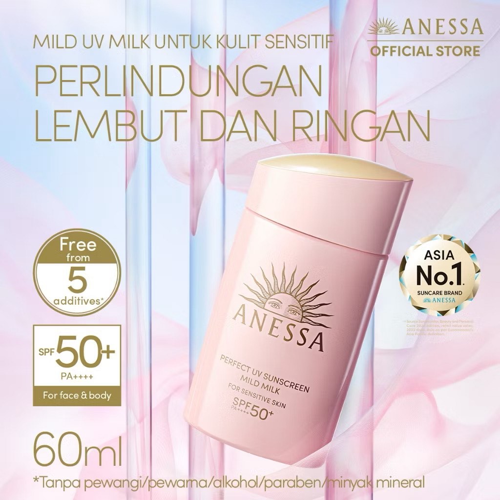 Anessa Perfect UV Sunscreen Mild Milk 60ml - Sunscreen Kulit Normal ...