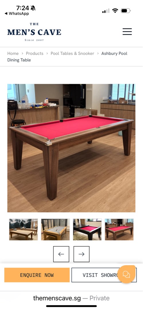 Ashbury Pool Dining Table 6ft, Furniture & Home Living, Furniture ...