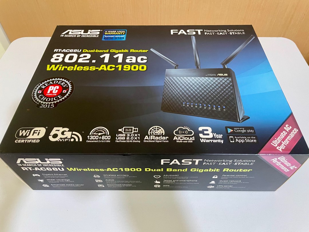 Asus AC1900 Router, Computers & Tech, Parts & Accessories, Networking ...