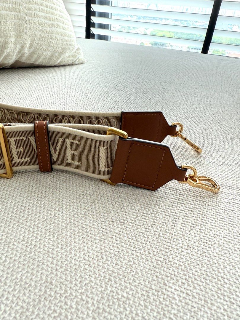 Authentic Loewe Anagram strap in jacquard and calfskin, Luxury, Accessories on Carousell