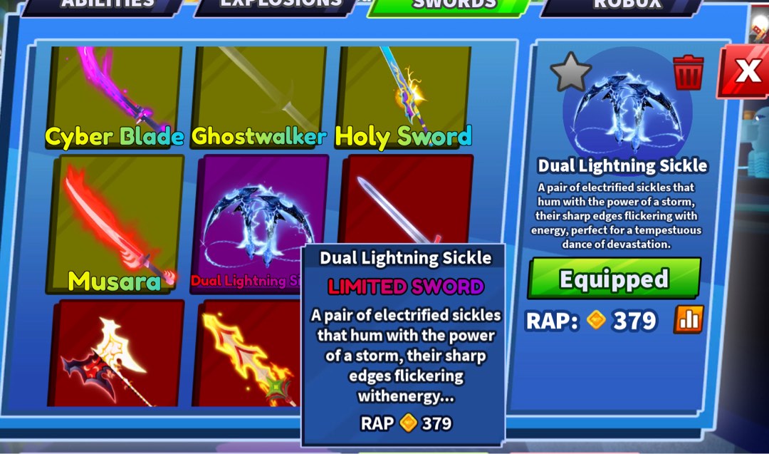 Blade ball swords, Video Gaming, Gaming Accessories, In-Game Products ...