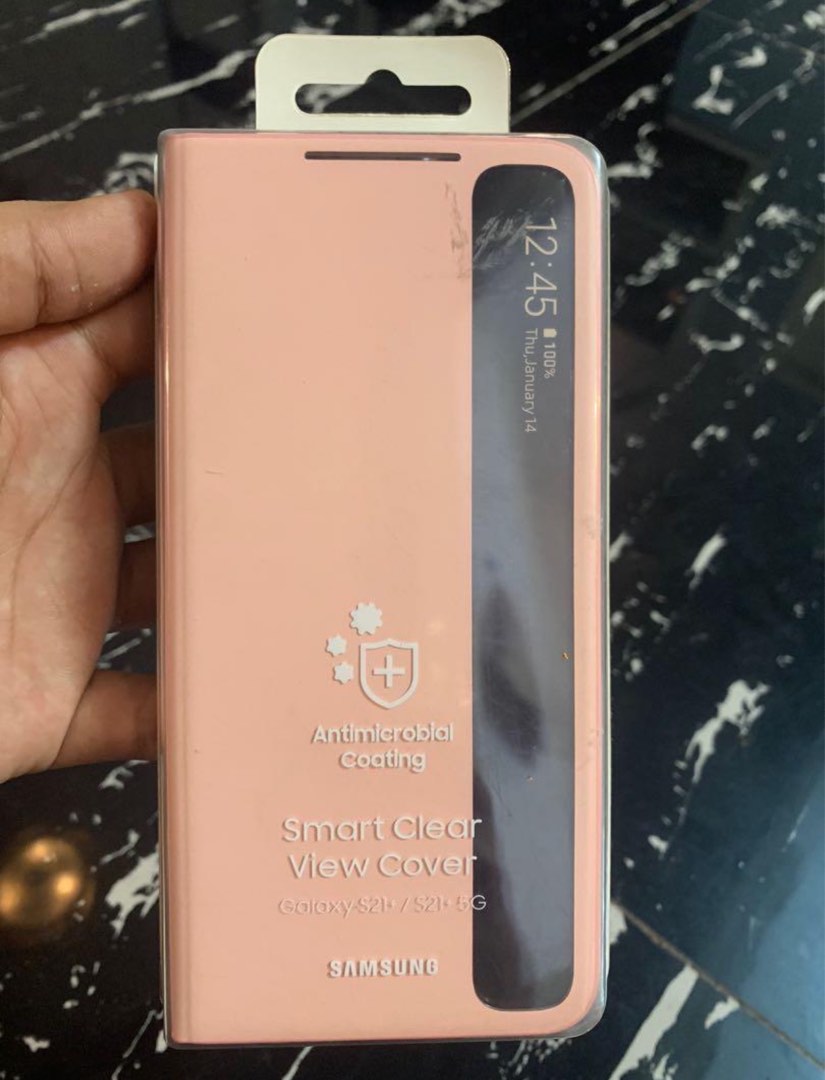 Case Smart Clear View Cover Samsung Galaxy S21+, Telepon Seluler ...