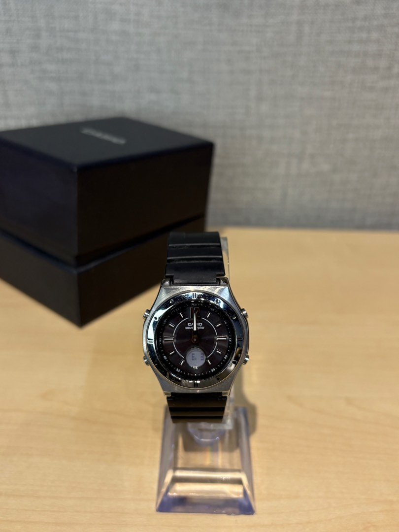 Casio Wave Ceptor Multi Band 6 Tough Solar Black Strap Watch, Men's ...