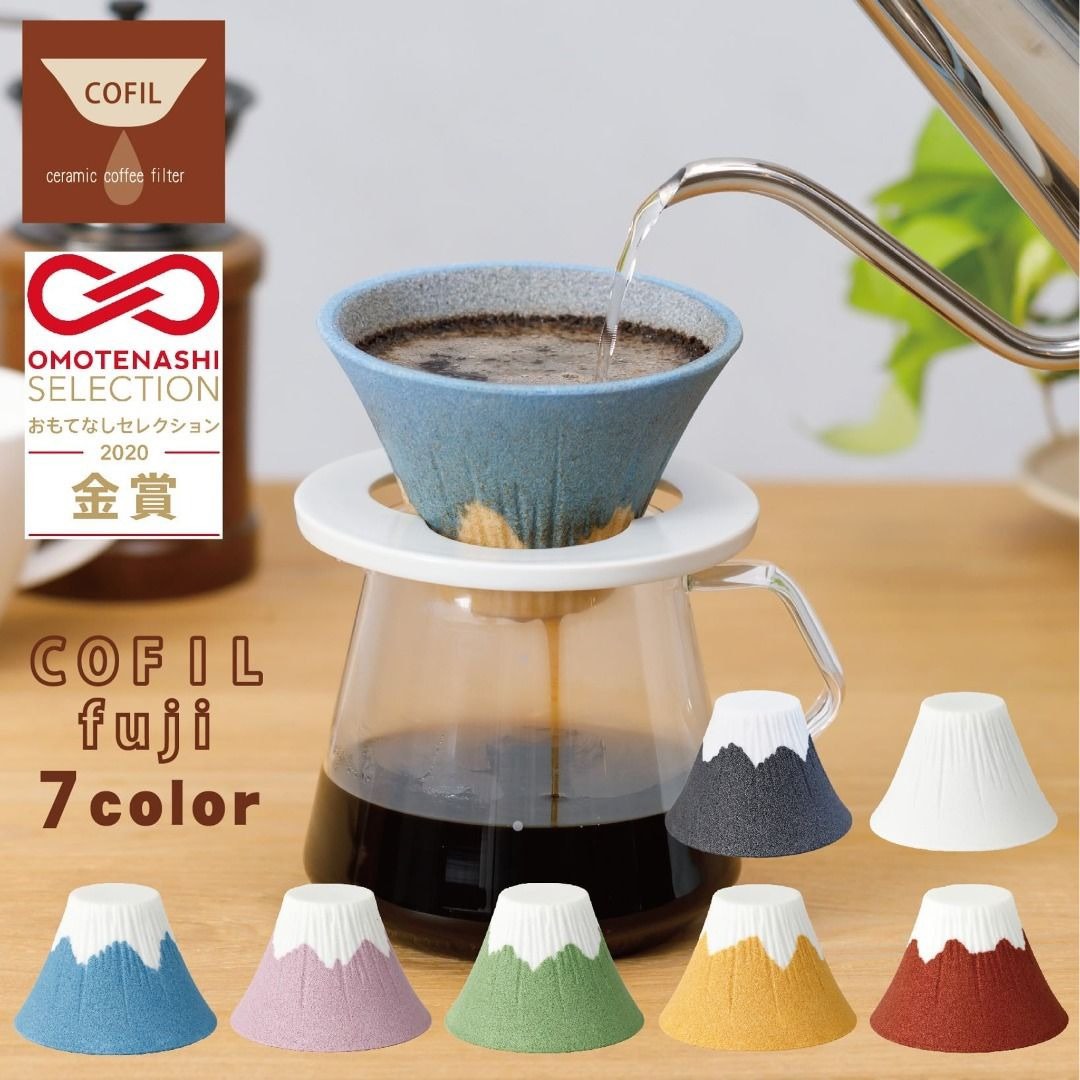 日本直送COFIL Fuji Coffee Filter 富士山手沖咖啡濾, 家庭電器, 廚房電器, 咖啡機及咖啡壺 - Carousell