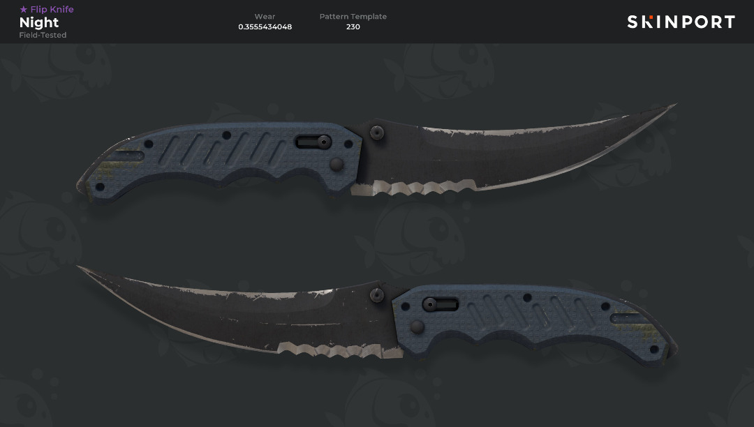 CS2 Flip Knife Night Field Tested CS2 CSGO Knife Knives Skin, Video ...