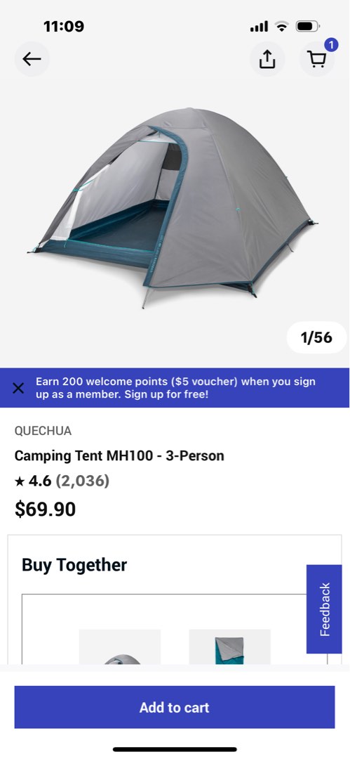 Decathlon tent, Sports Equipment, Hiking & Camping on Carousell