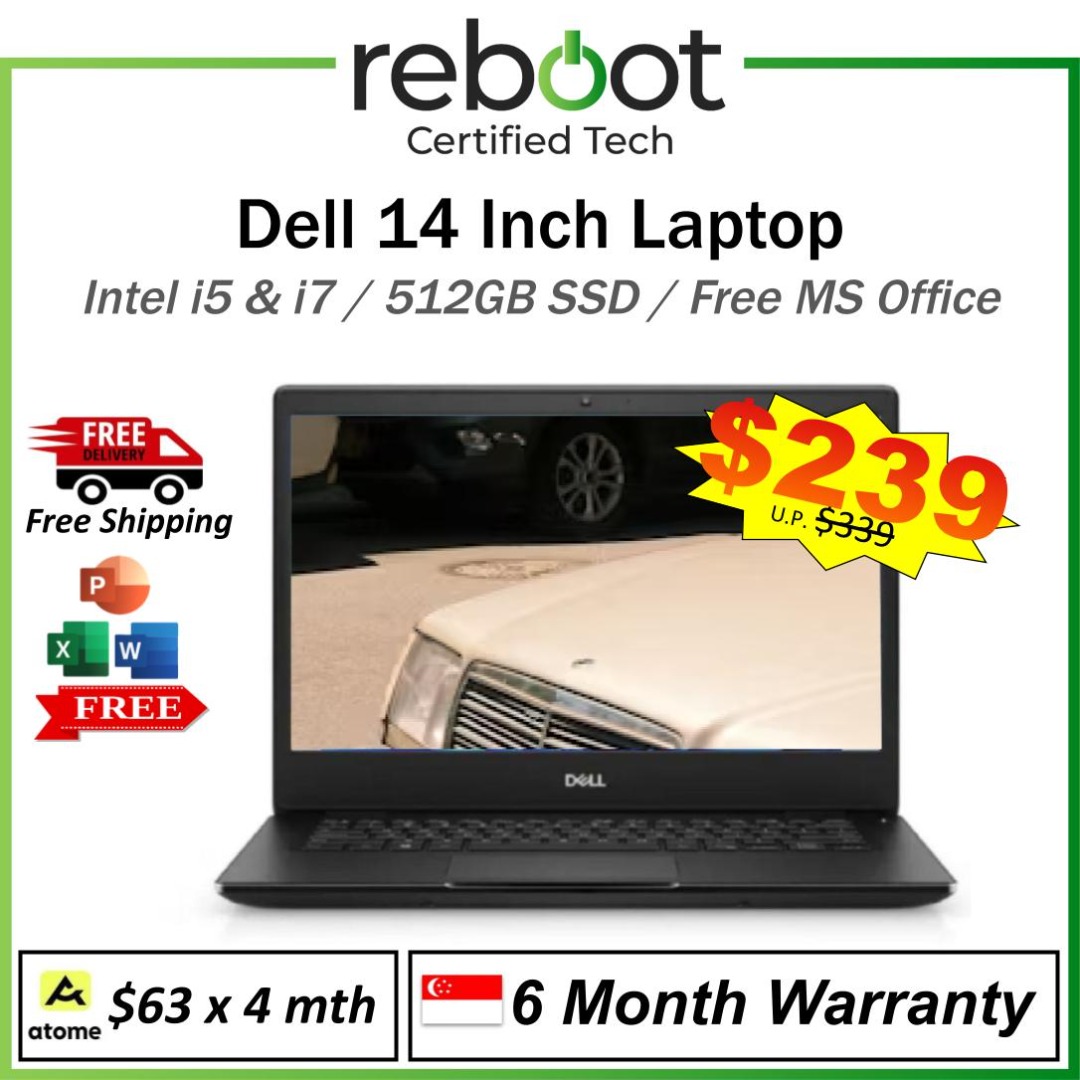 Dell 14 Inch Laptop - 32GB RAM - Up to 512GB SSD - 14 Inch Big Screen ...