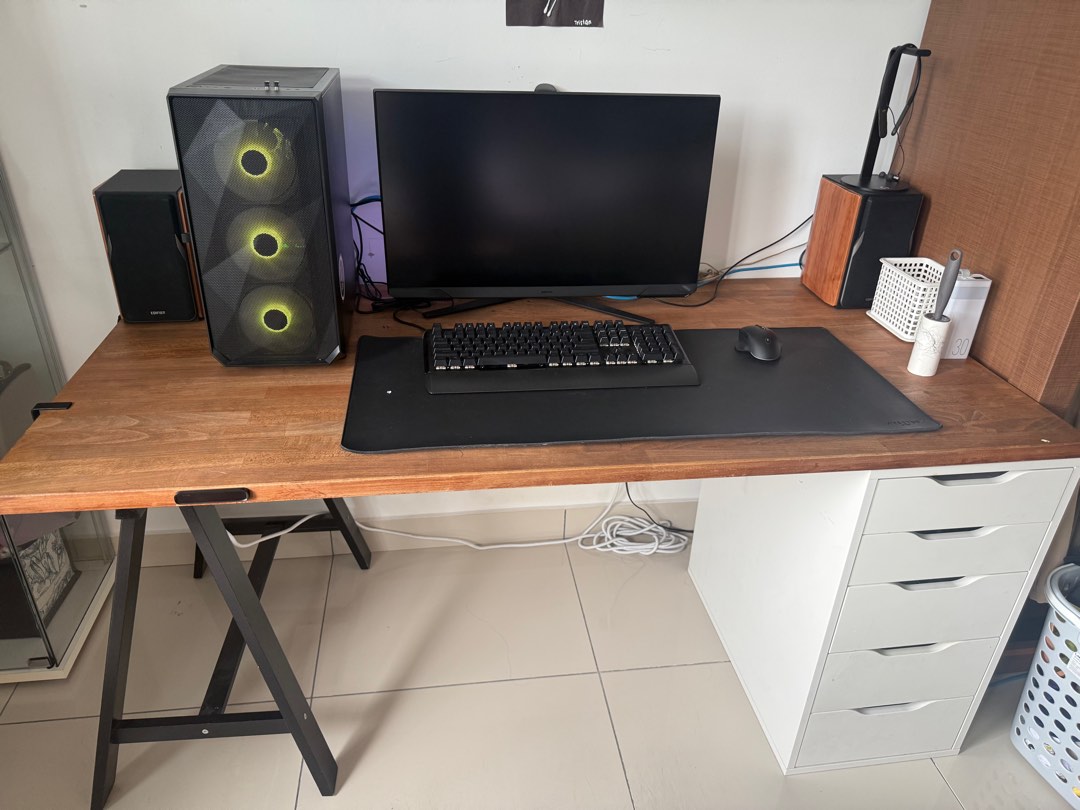 Desktop computer + ikea table top + drawer, Computers & Tech, Desktops ...
