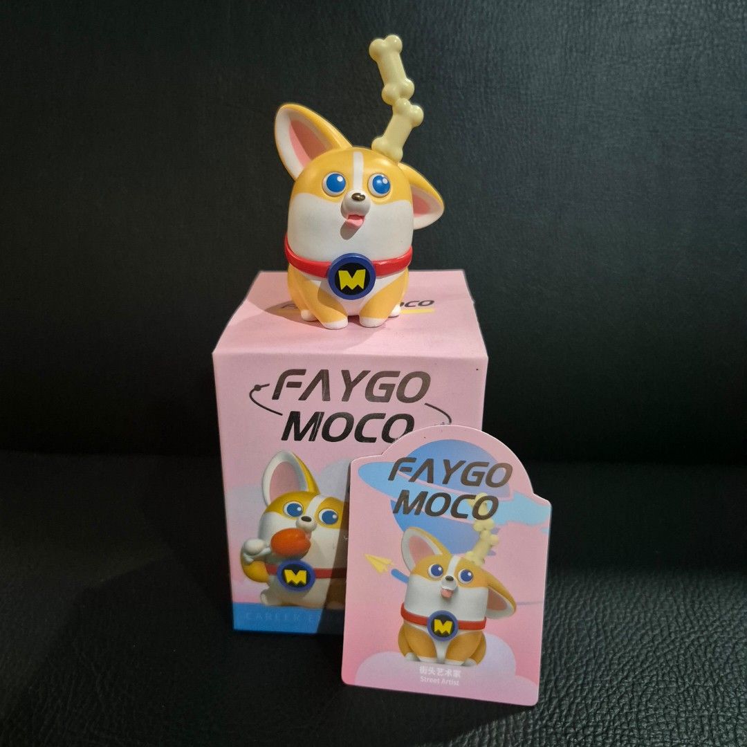 Faygo Moco Mini Dog Figurine Miniso KKV Oh!Some, Toys & Collectibles, Mainan di Carousell
