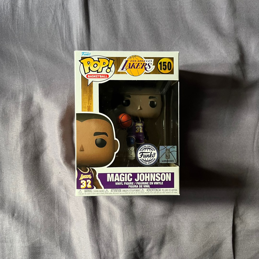 Funko Pop NBA Magic Johnson in Purple Lakers Uniform Special Edition ...