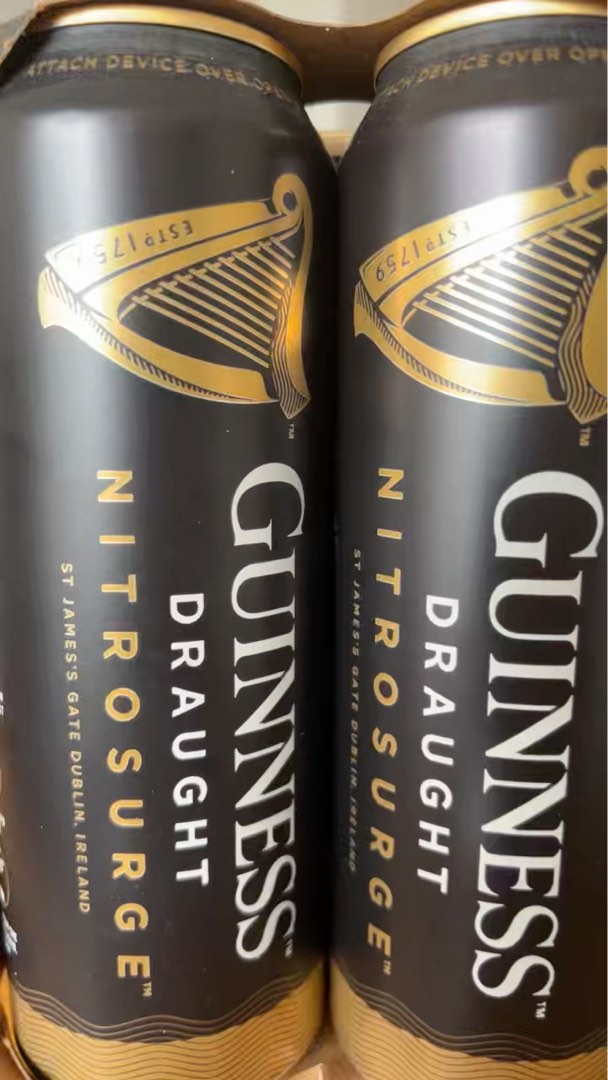 Guinness NitroSurge Draught Cans, Food & Drinks, Alcoholic Beverages on ...