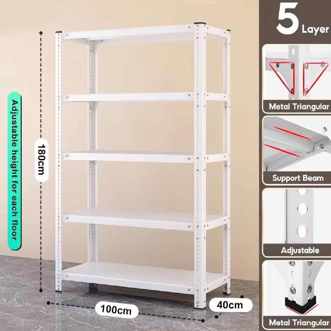 Heavy Duty Rack | Five Layer Shelf | Adjustable Storage Shelf | Metal ...