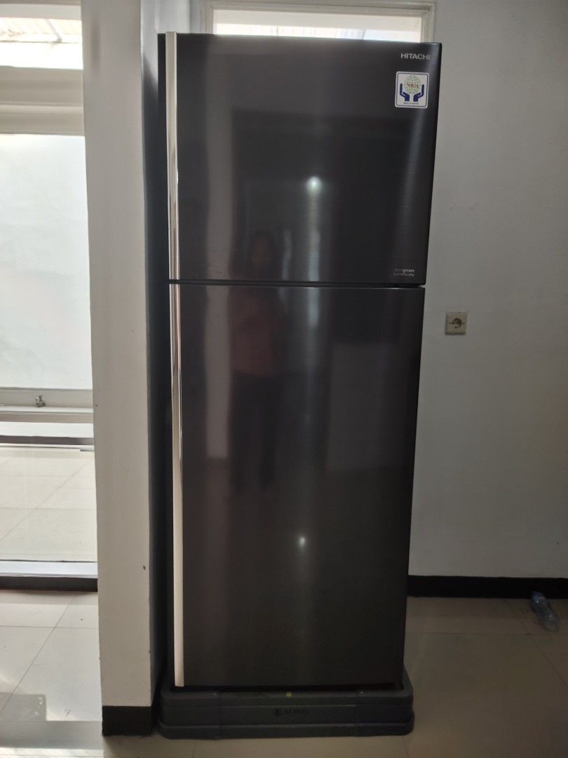Hitachi Kulkas 2 Pintu RVX48PGD9BBK 407 Liter Inverter, Kitchen ...