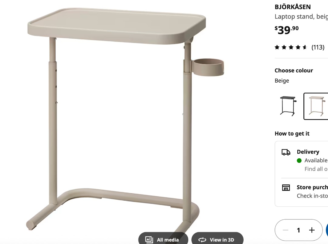 IKEA Laptop Stand, Furniture & Home Living, Furniture, Tables & Sets on ...